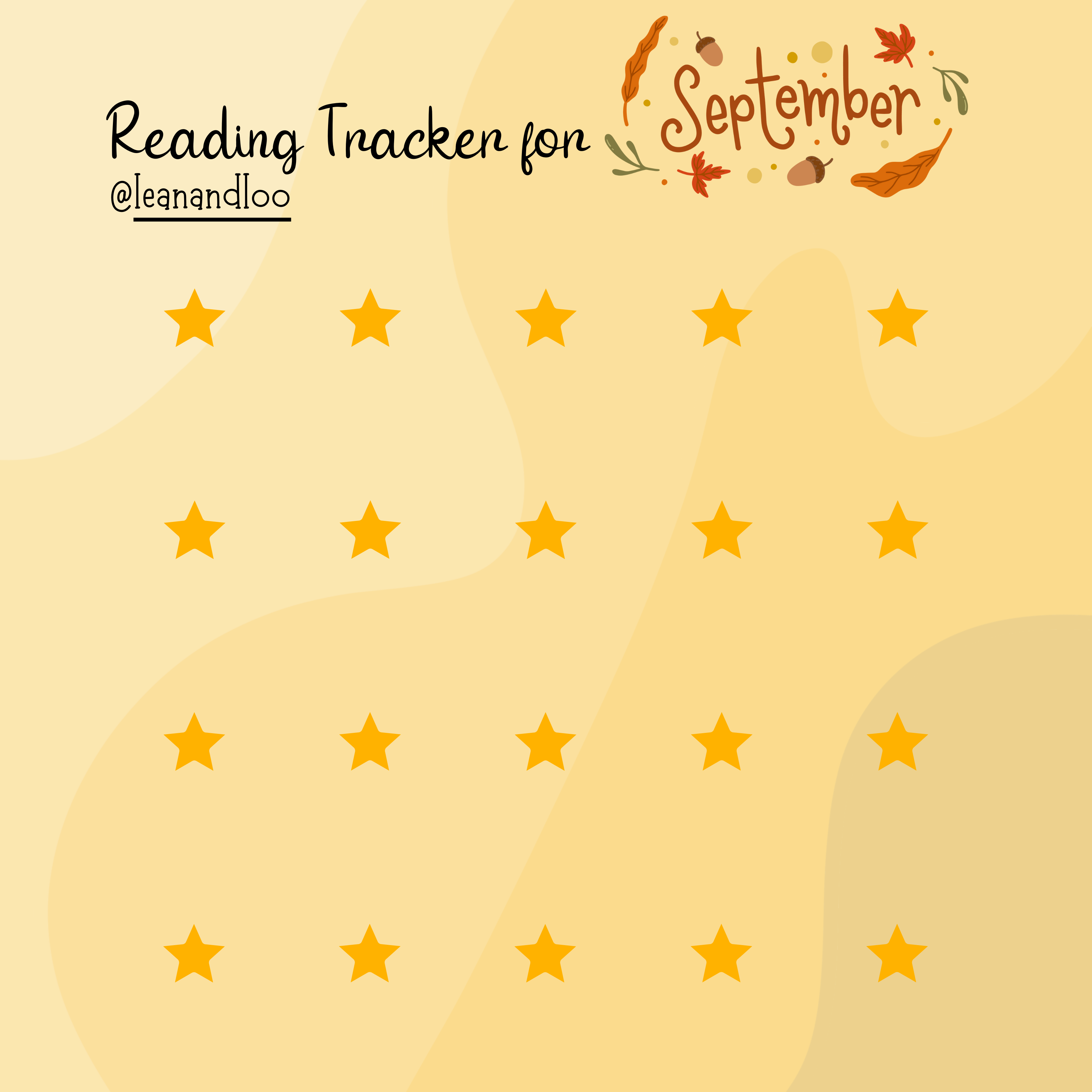 Free Reading Tracker For September